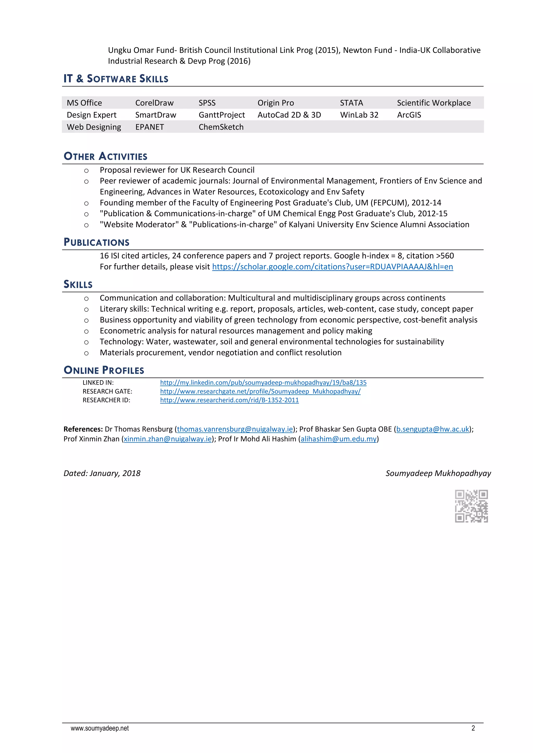 Soumyadeep Mukhopadhyay CV | PDF