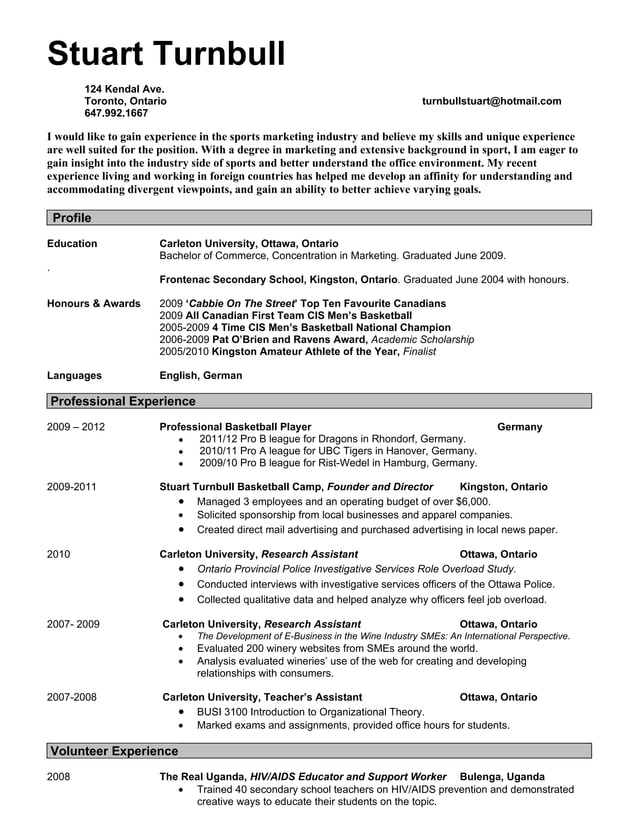 Resume Stuart Turnbull | DOC