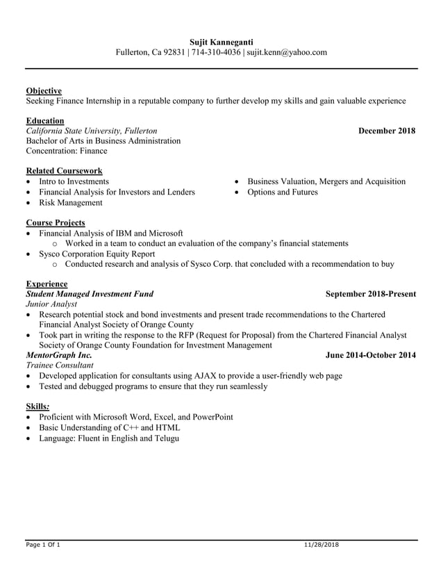 Resume - Sujit | PDF