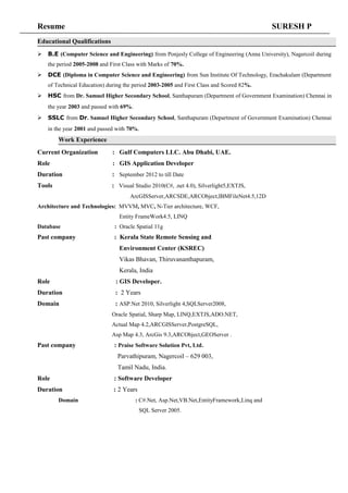 Resume sureshp | PDF