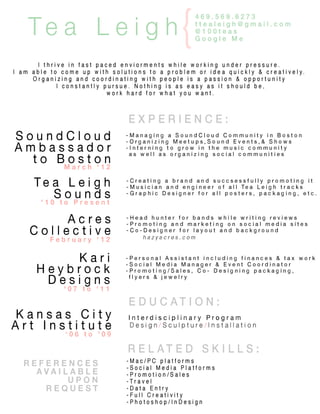 Tea Leigh's Resume | PDF