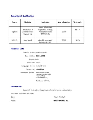 Resume tech | DOCX | Careers