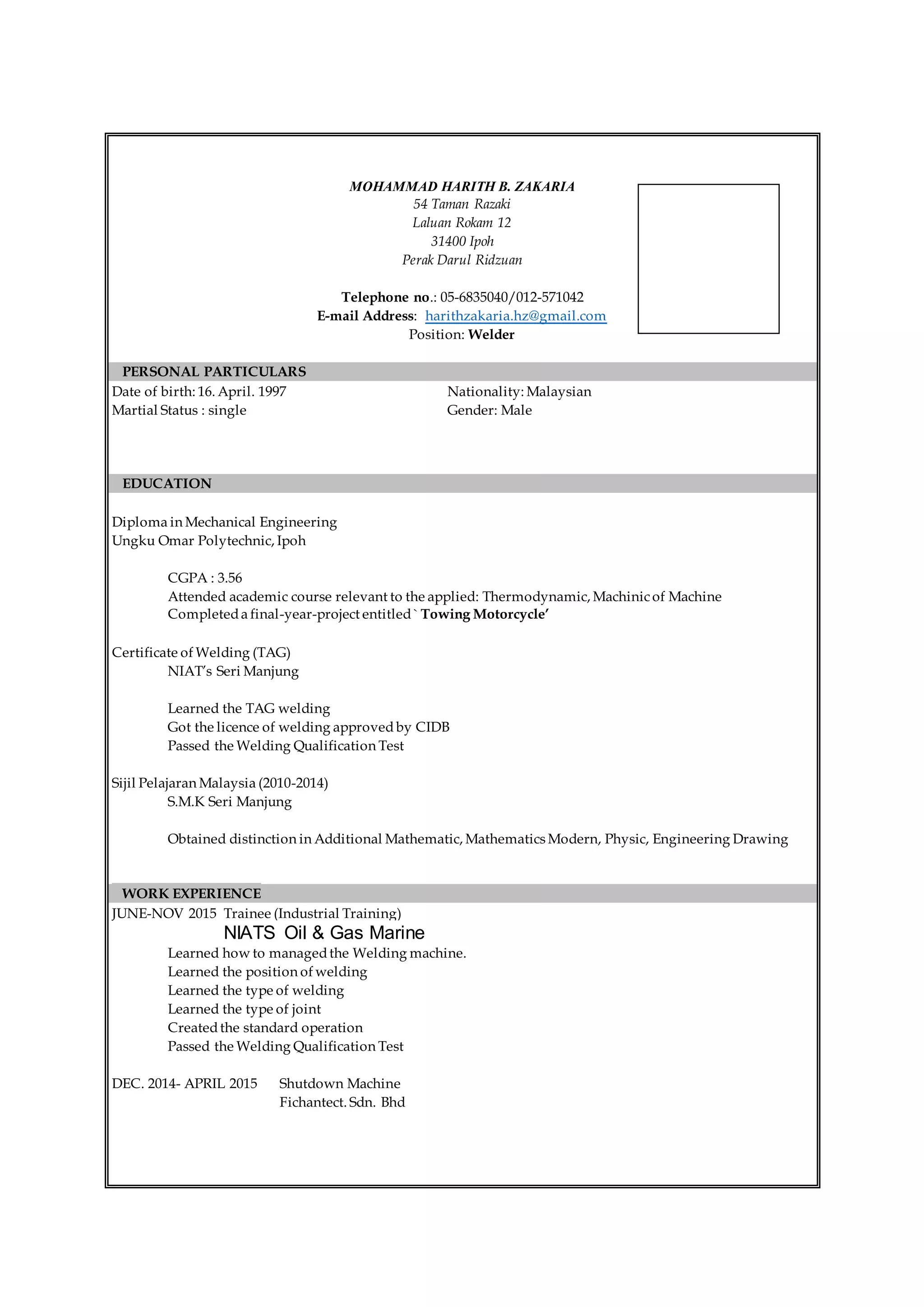 Resume templete | PDF