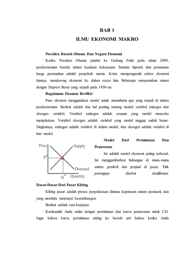 Resume makro ekonomi bab 1-19 mankiw | DOCX
