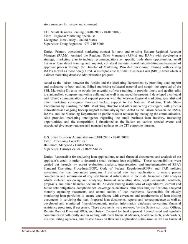 Resume The Randall Group | PDF