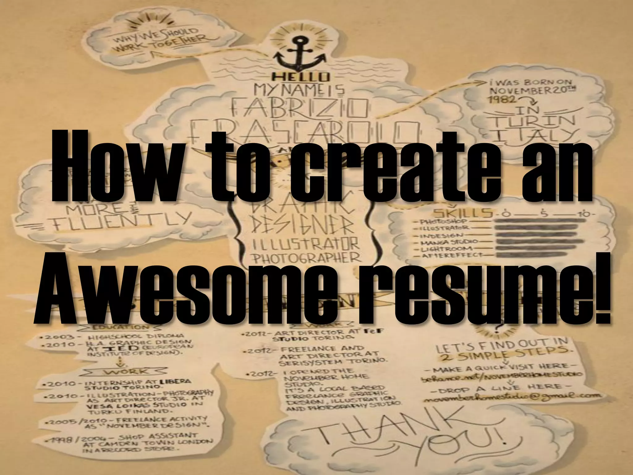 How to create an awesome Resume ? | PDF