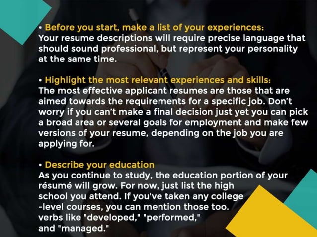Resume writing tips | PPT