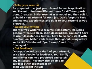 Resume writing tips | PPT