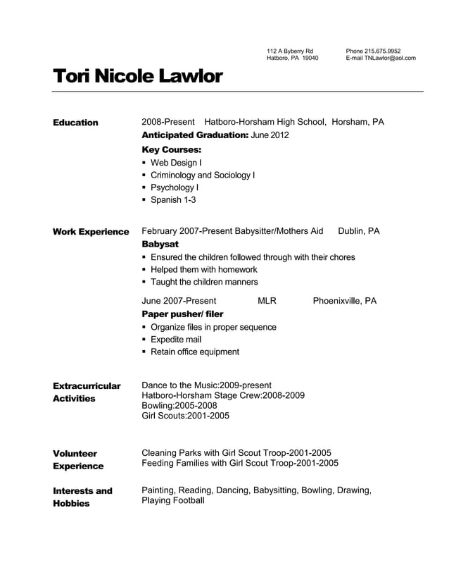 Resume torilawlor | DOCX