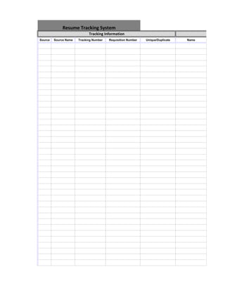 Resume tracking system | PDF