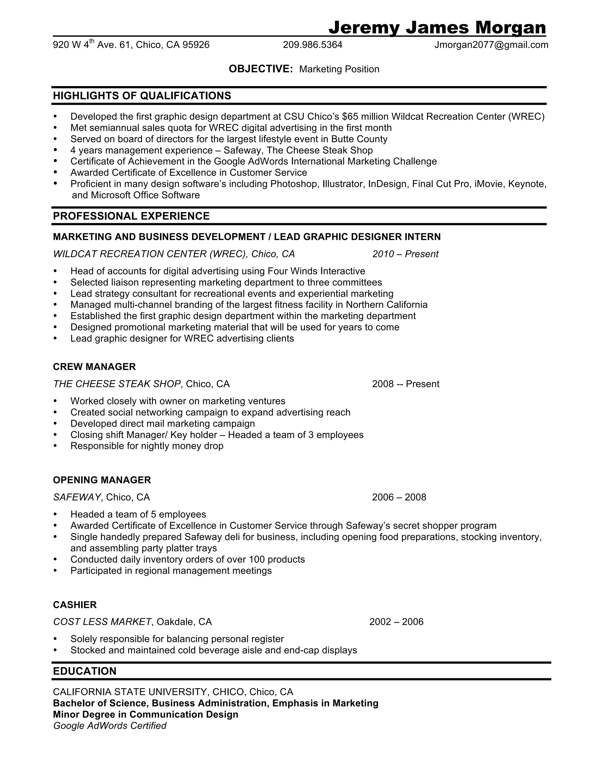 Resume Updated 2 11 | PDF