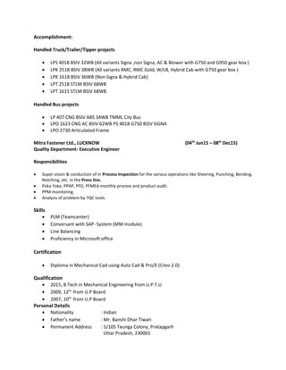 Resume uttam r | PDF