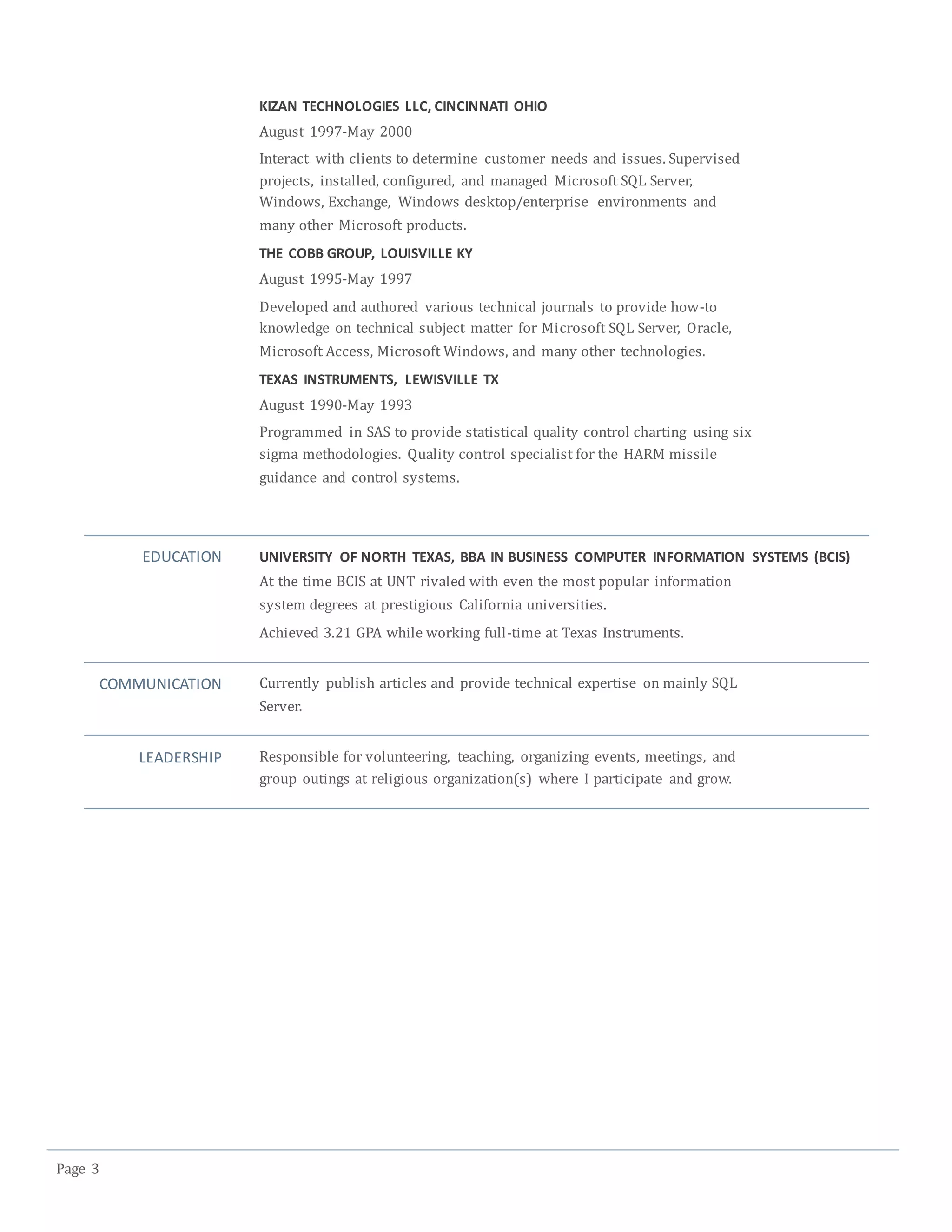 Mark Solomon Resume | DOCX | Databases | Computer Software and Applications