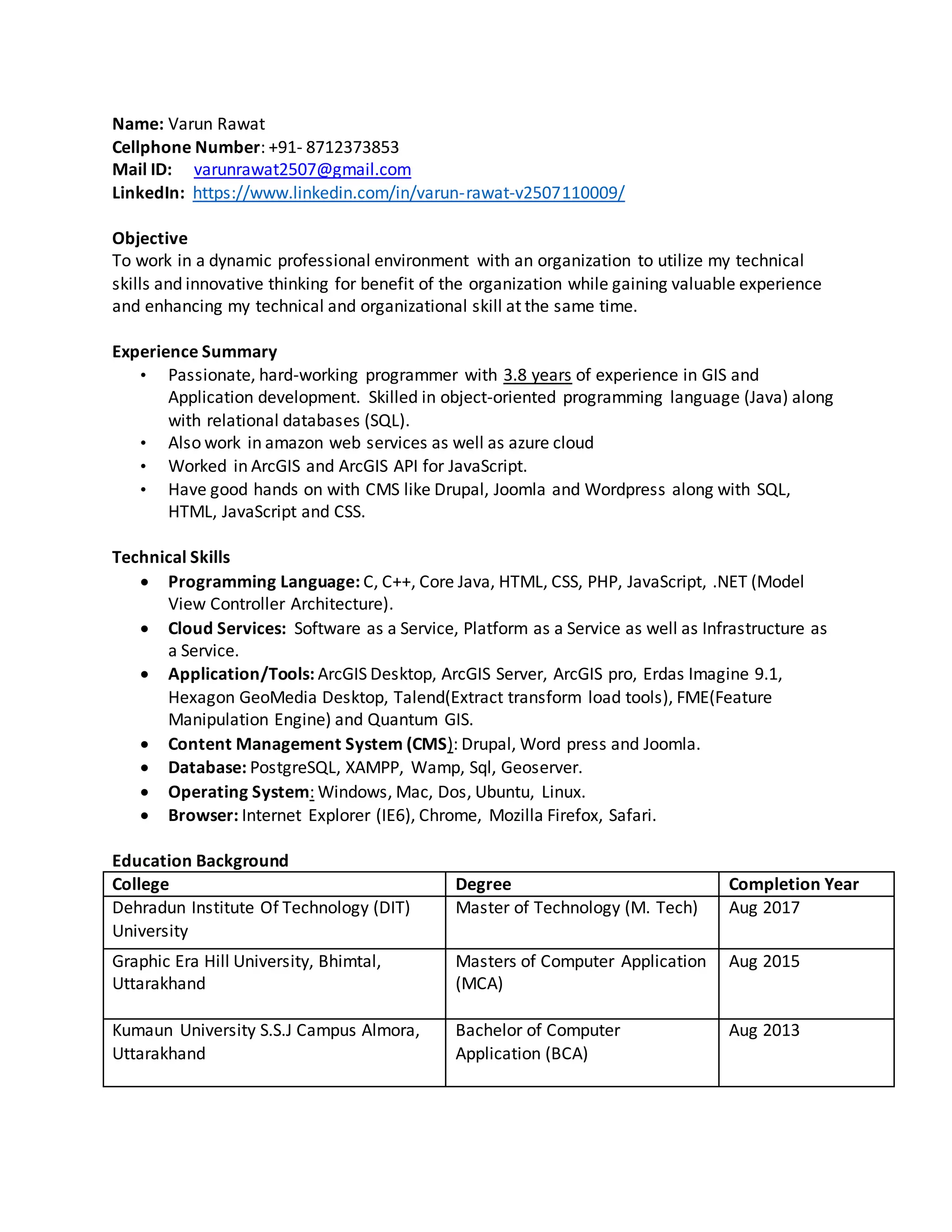Resume varun rawat | DOCX