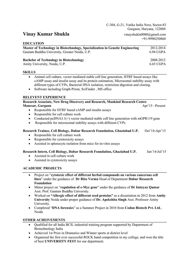 Resume vinay | PDF