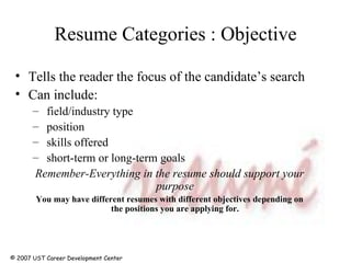 Resume Webinar | PPT