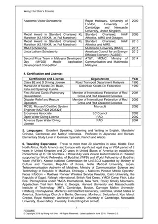 Resume wonghuishin career_2016-new-v2 | PDF