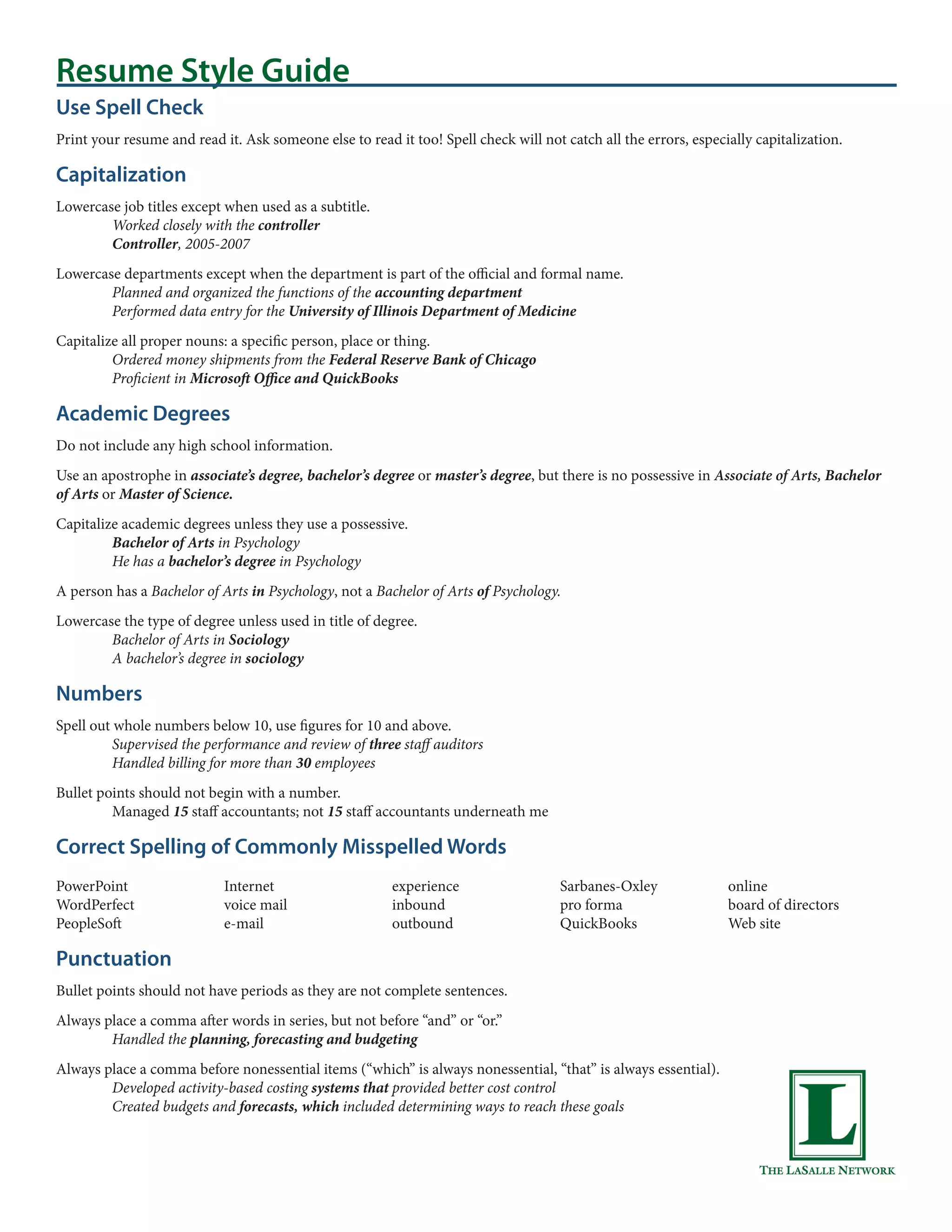 Resume Workshop Handout Packet | PDF