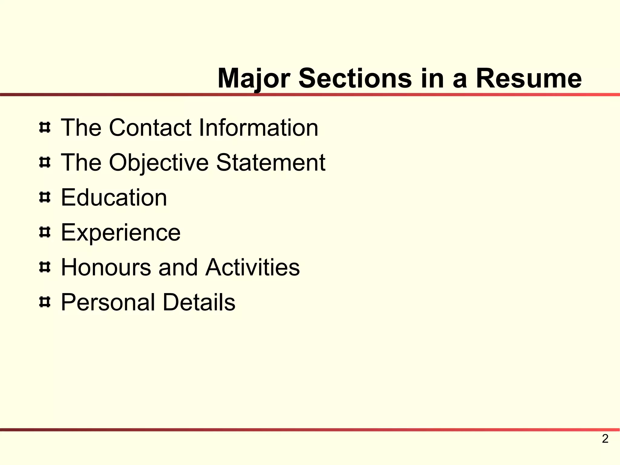 Resume writing | PPT