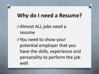 Resume Writing | PPTX
