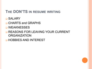 Resume writing | PPT