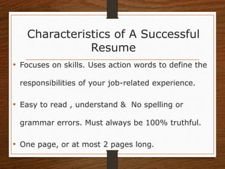 Resume Writing | PPTX