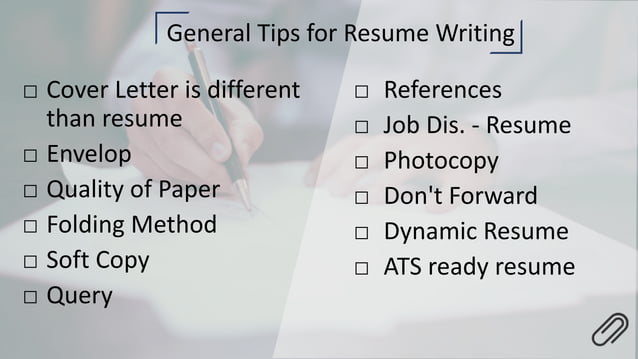Resume writing | PPT