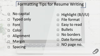 Resume writing | PPT
