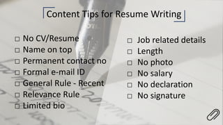 Resume writing | PPT