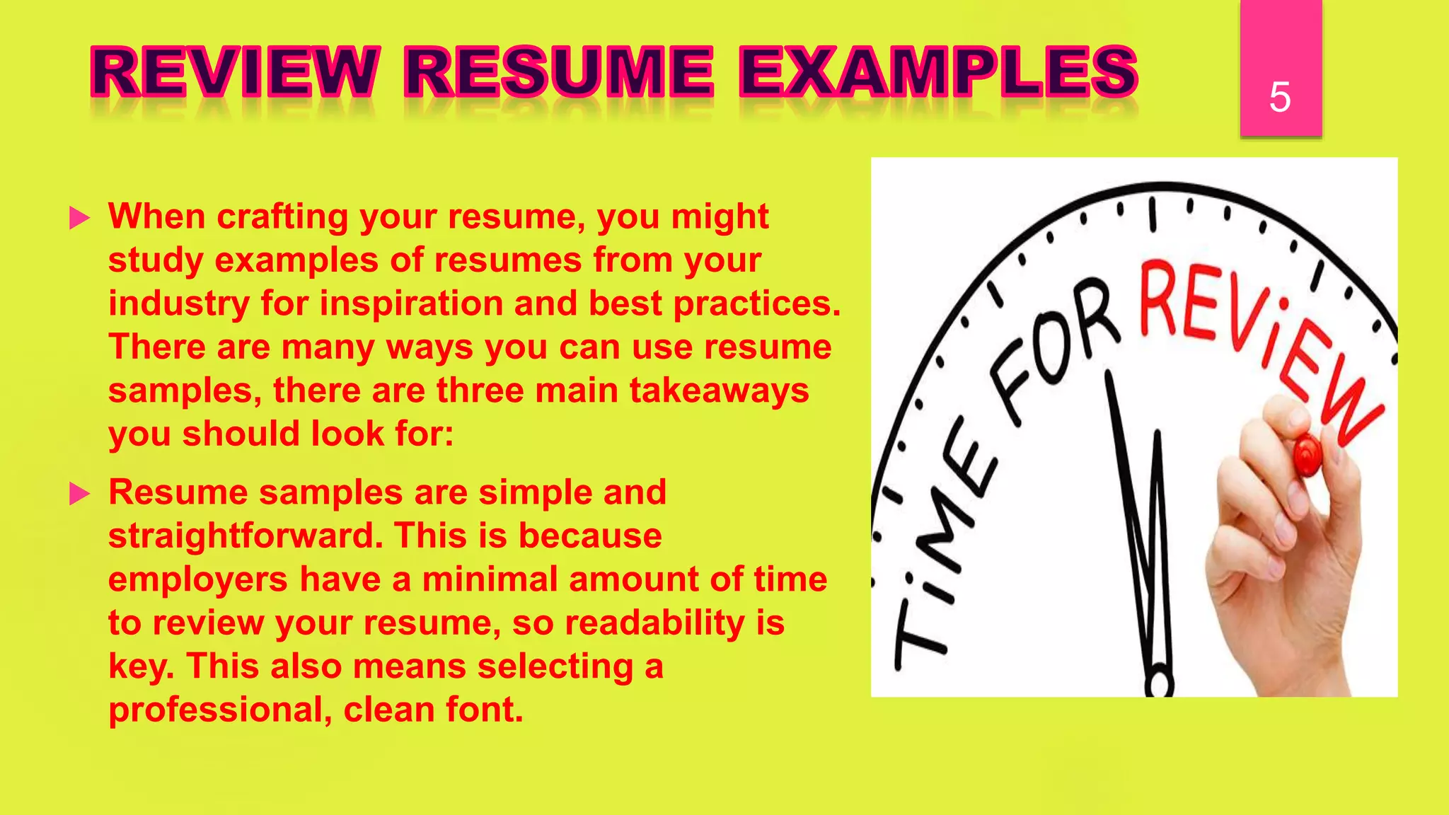 Resume writing | PPTX