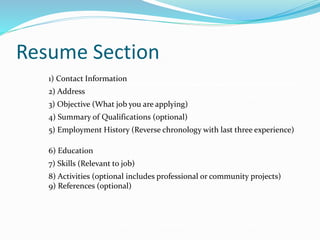 Resume Writing.pptx | Resume Writing and Advice | Job Search