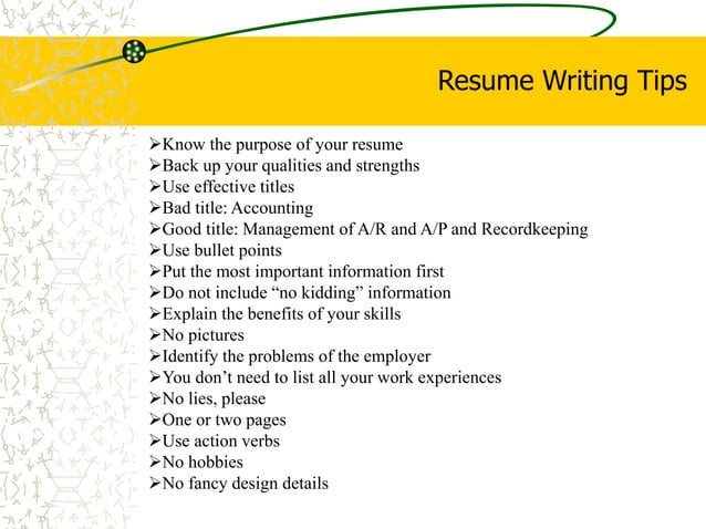 This presentation help you resume writing.ppt