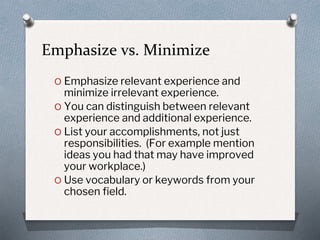 resume writing Tricks and techniques .pptx