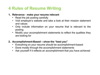 Resume Writing: Crafting a Winning First Impression | PPT