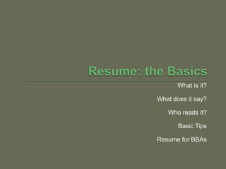 Resume Writing Presentation | PPT