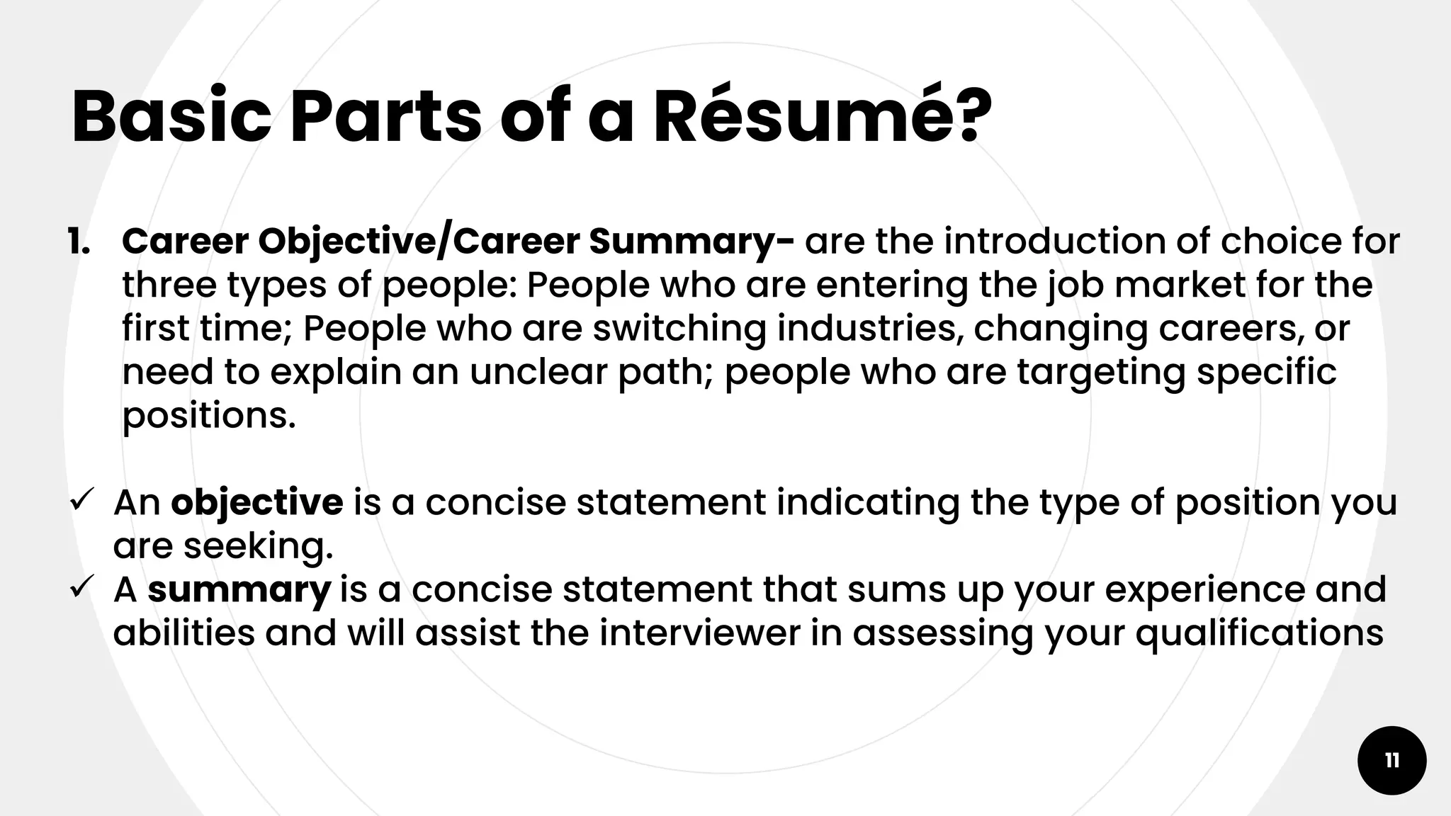 Resume Writing 101 | PPTX