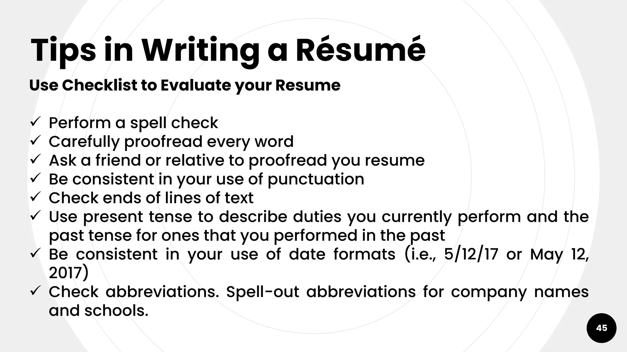 Resume Writing 101 | PPTX