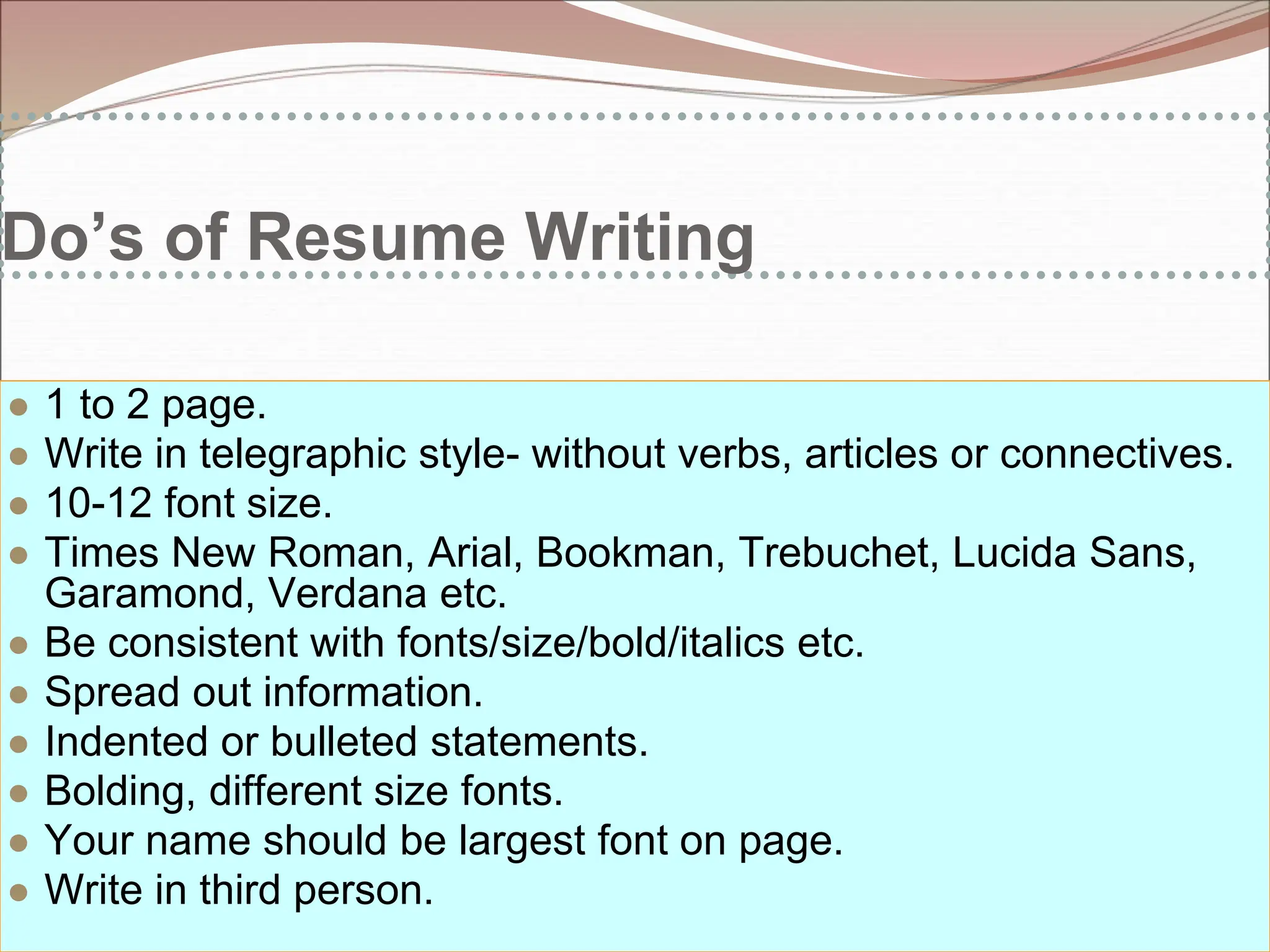 RESUME WRITING Powerpoint Presentation for Students | PPTX
