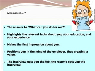 RESUME WRITING Powerpoint Presentation for Students | PPTX