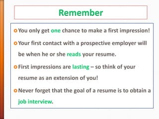 Resume writing and interviewing skills | PDF