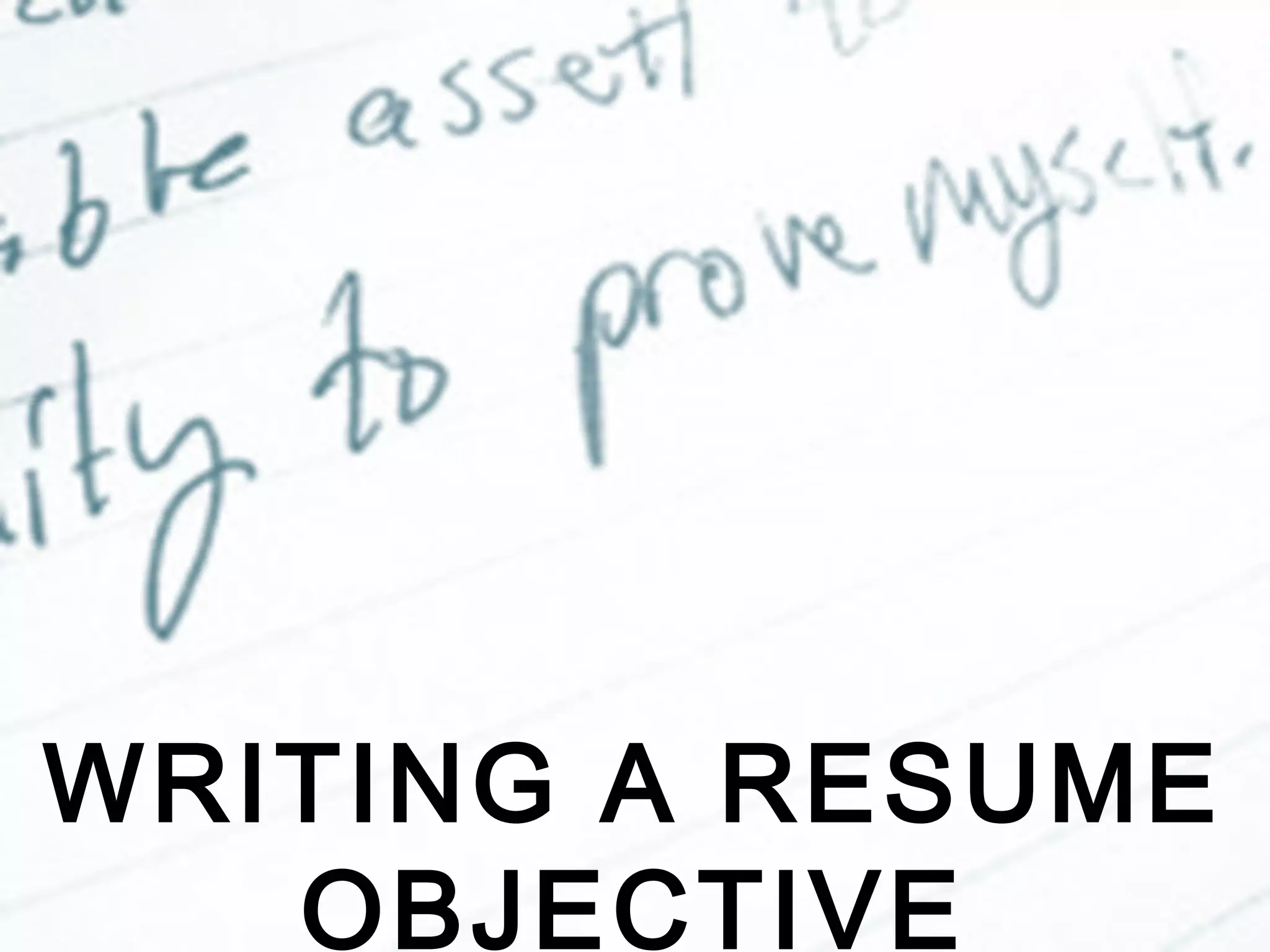 Resume writing example | PPT