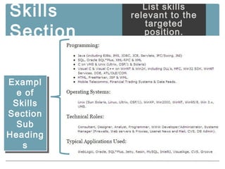Resume writing example | PPT