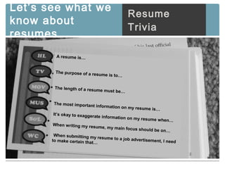 Resume writing example | PPT