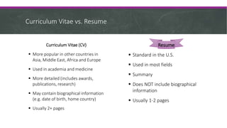 Resume Writing for Immigrants | PPTX