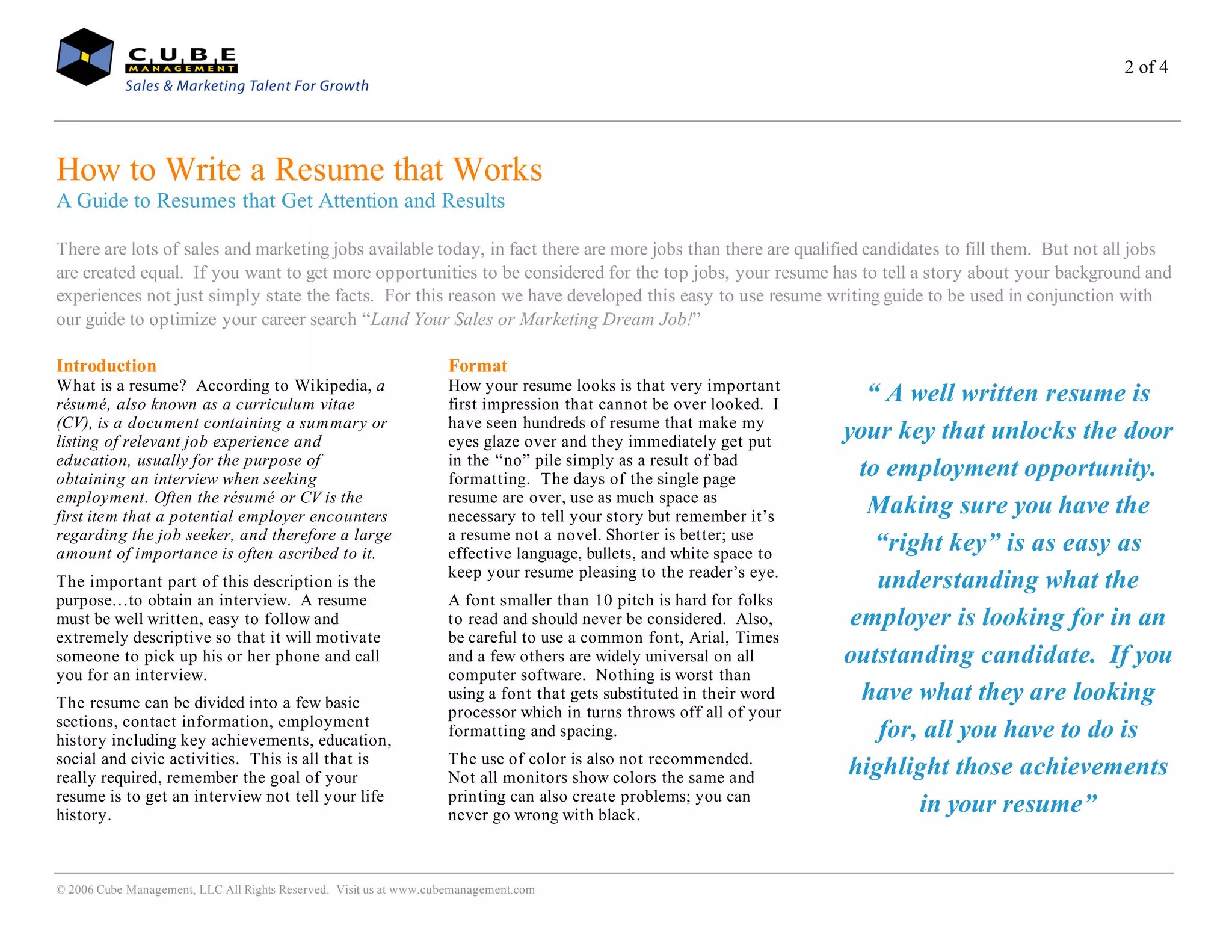 Resume Writing Guide | PDF | Resume Writing and Advice | Job Search