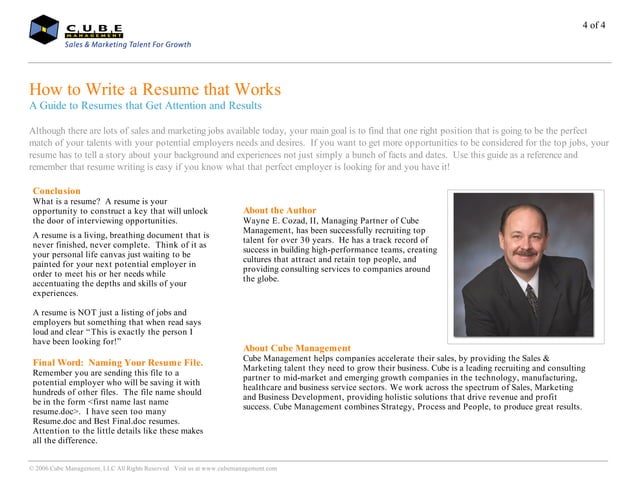 Resume Writing Guide | PDF | Resume Writing and Advice | Job Search