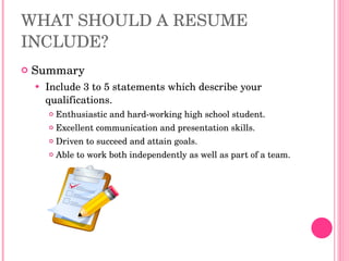 Resume Writing High School | PPT