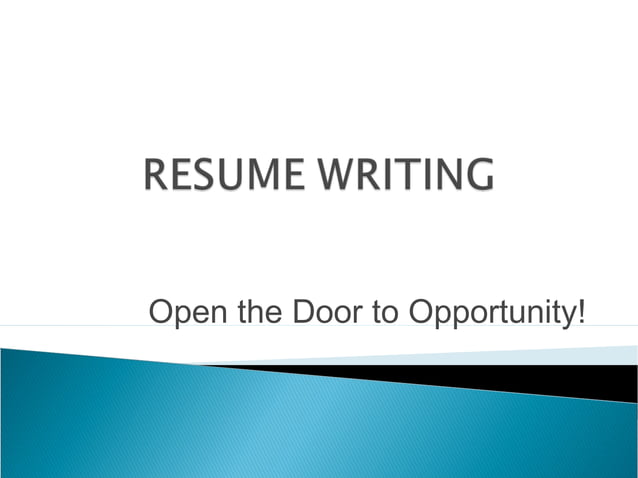 Resume writing ppt | PPT | Resume Writing and Advice | Job Search