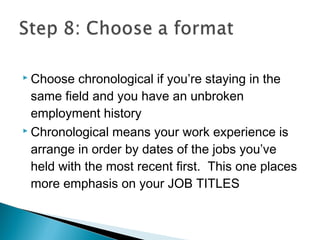 Resume writing ppt | PPT