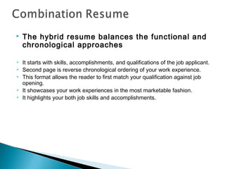 Resume writing ppt | PPT